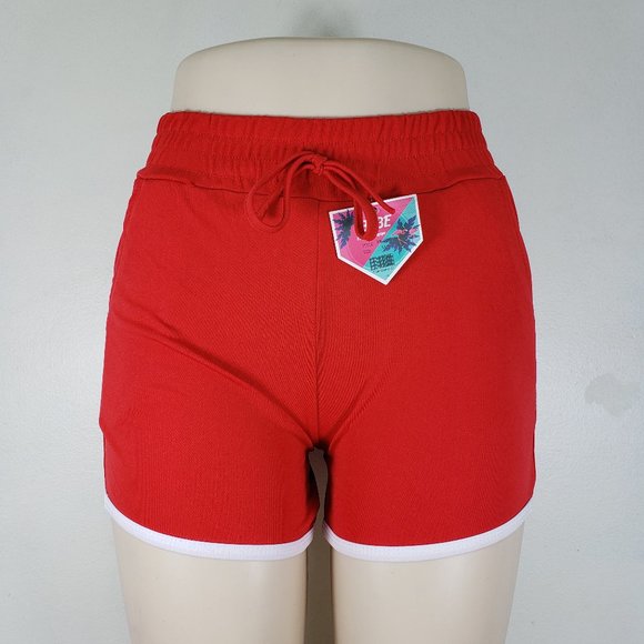 Shorts | Red Athletic Shorts White Trim Size L | Poshmark